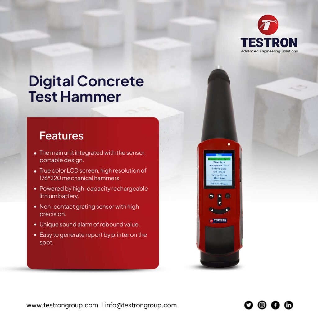 TT-225V Digital Concrete Test Hammer | Testron Group