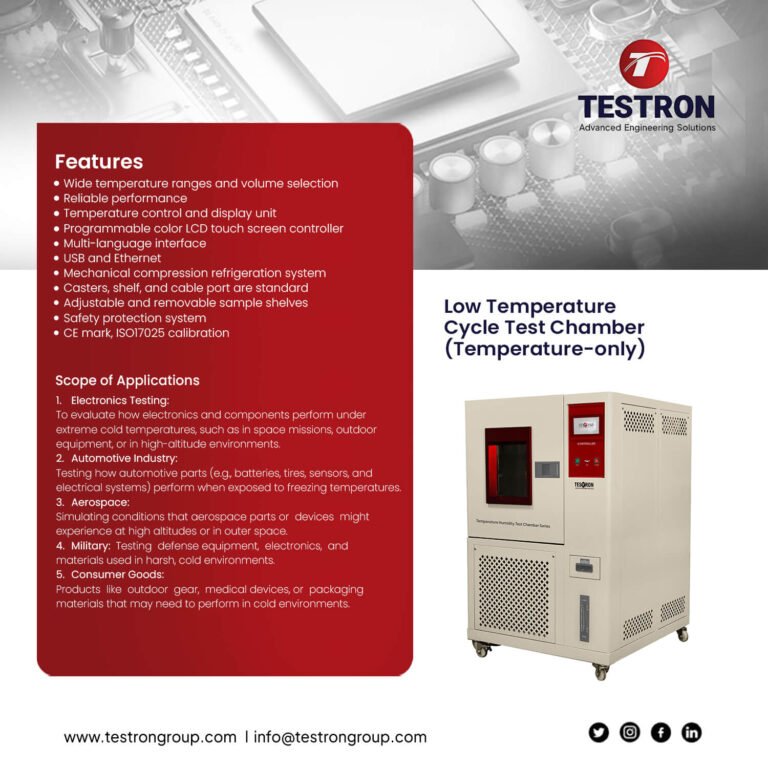 Low Temperature Cycle Test Chamber | Testron Group