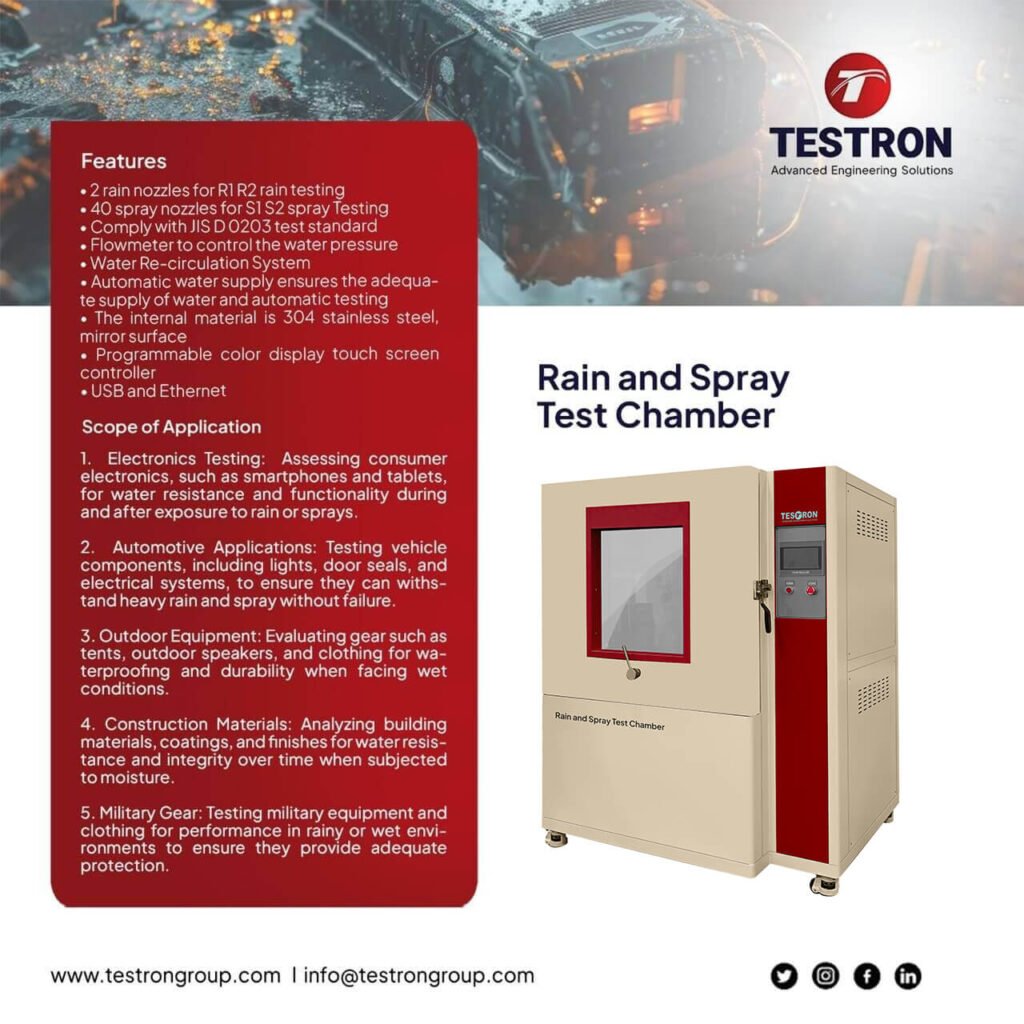 Rain and Spray Test Chamber | Testron Group
