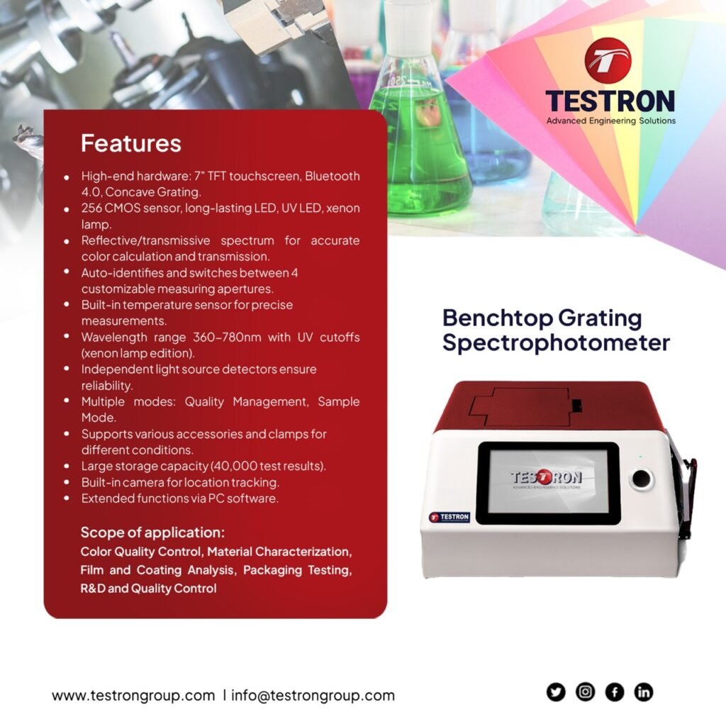 TT- BGS6060 Benchtop Grating Spectrophotometer |Testron Group