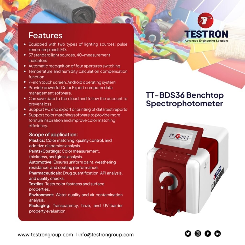 TT-BDS36 Benchtop Spectrophotometer |Testron Group