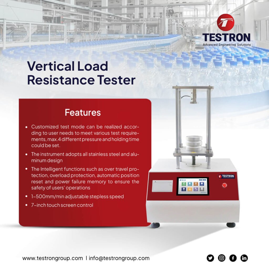 TT-1000 PET Vertical Load Resistance Tester - Testron Group