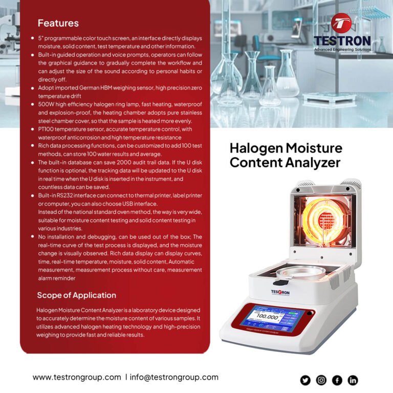 Halogen Moisture Analyzer | High Precision & ISO Certified